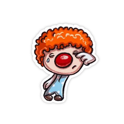 “Little clown” stickers set for Telegram