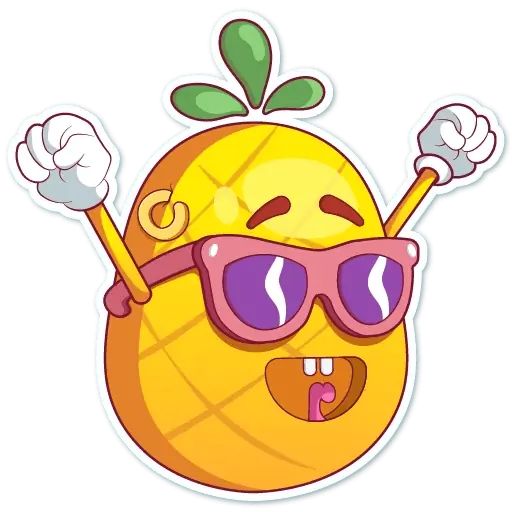 “Mr. Pineapple” stickers set for Telegram