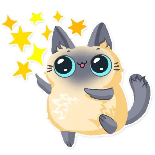 “Cute fluffy Simi” stickers set for Telegram