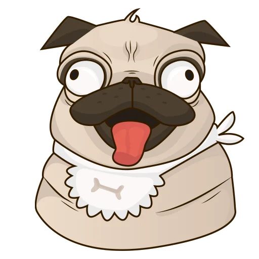 “Mops Lutik” stickers set for Telegram