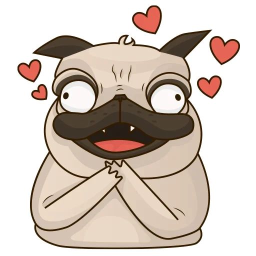 “Mops Lutik” stickers set for Telegram