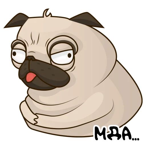 “Mops Lutik” stickers set for Telegram