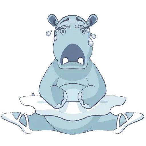 “Little Hippo” stickers set for Telegram