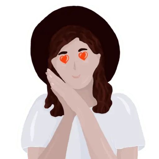 “Hat girl” stickers set for Telegram