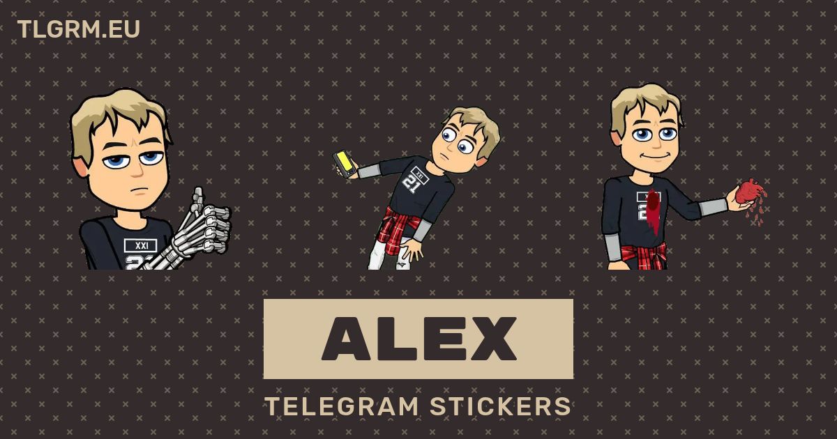 “Alex” stickers set for Telegram