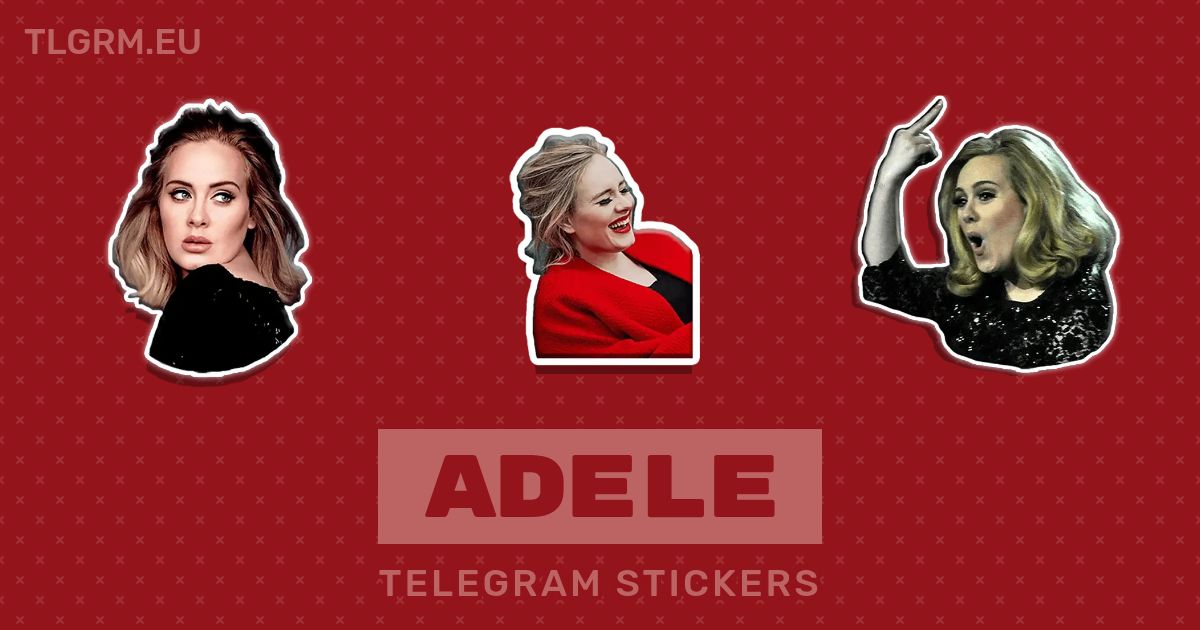 “Adele” stickers set for Telegram