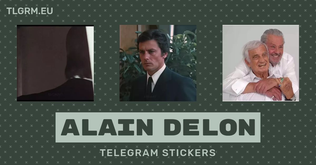 “Alain Delon” animated sticker set for Telegram