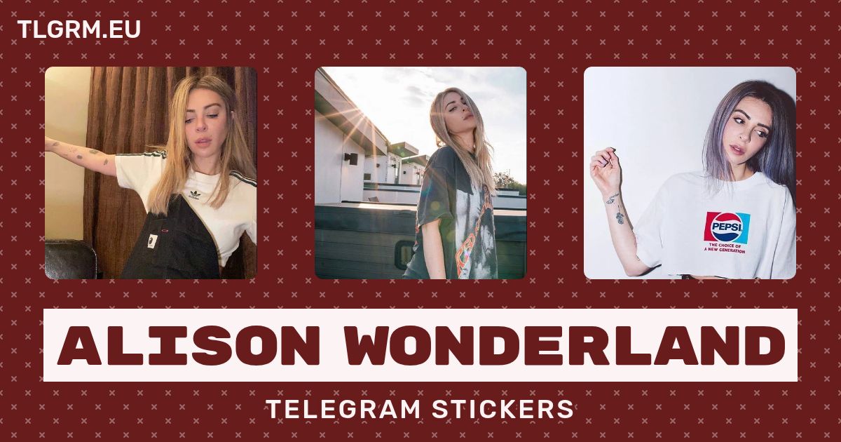 “Alison Wonderland” stickers set for Telegram
