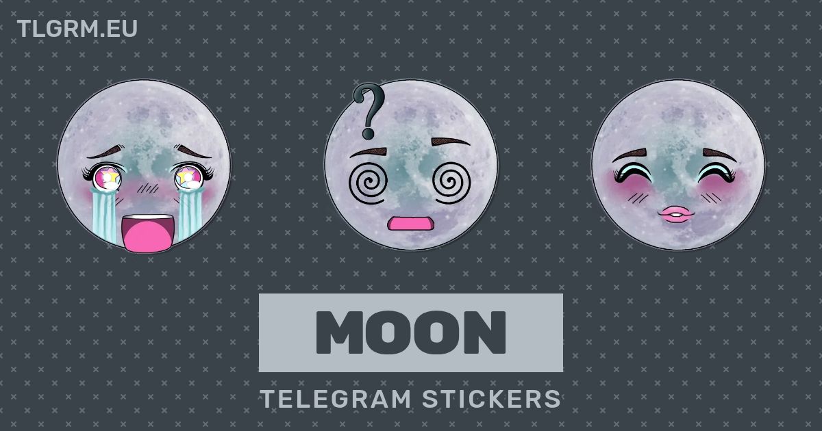 “Moon” stickers set for Telegram