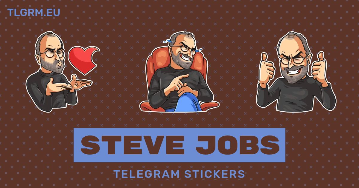 “Steve Jobs” stickers set for Telegram