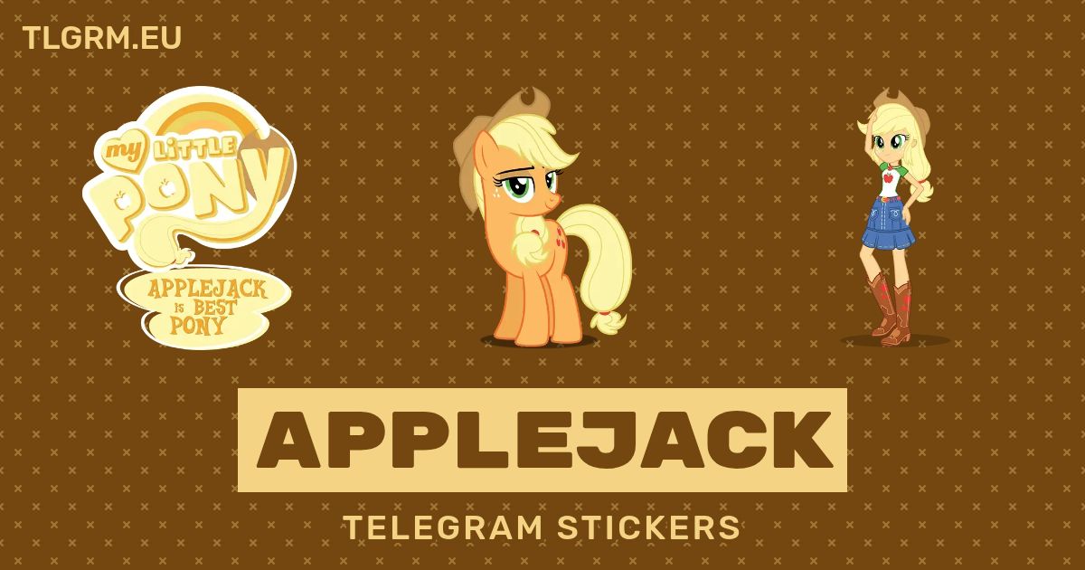 “Applejack” stickers set for Telegram