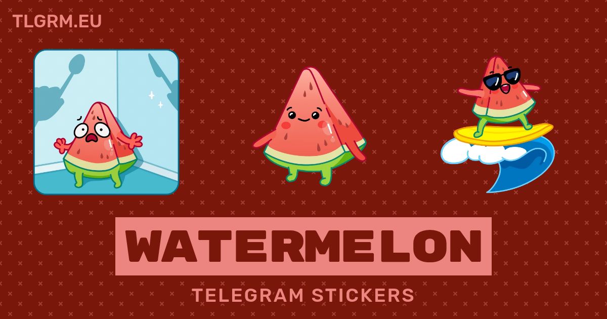 “Watermelon” animated sticker set for Telegram