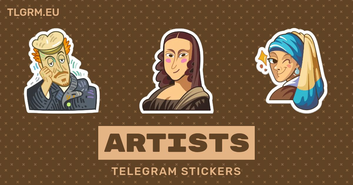 “Artists” stickers set for Telegram