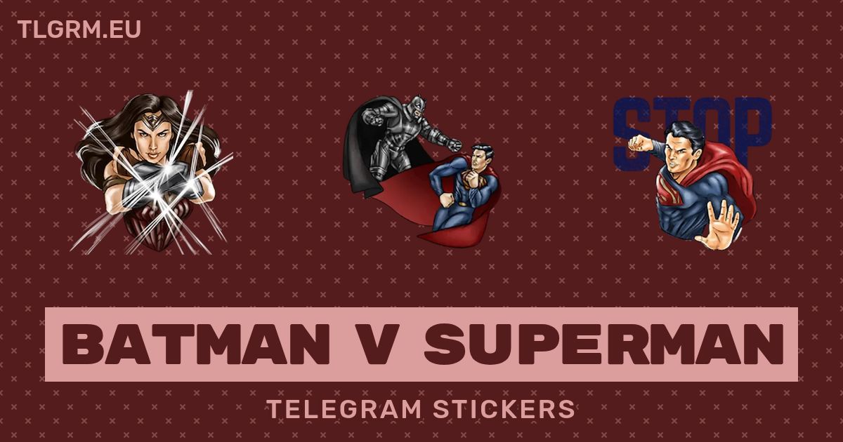 “Batman v Superman” stickers set for Telegram