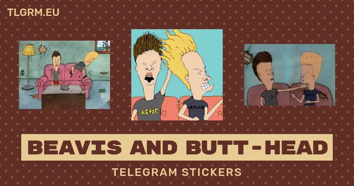 “Beavis and Butt-Head” animated sticker set for Telegram