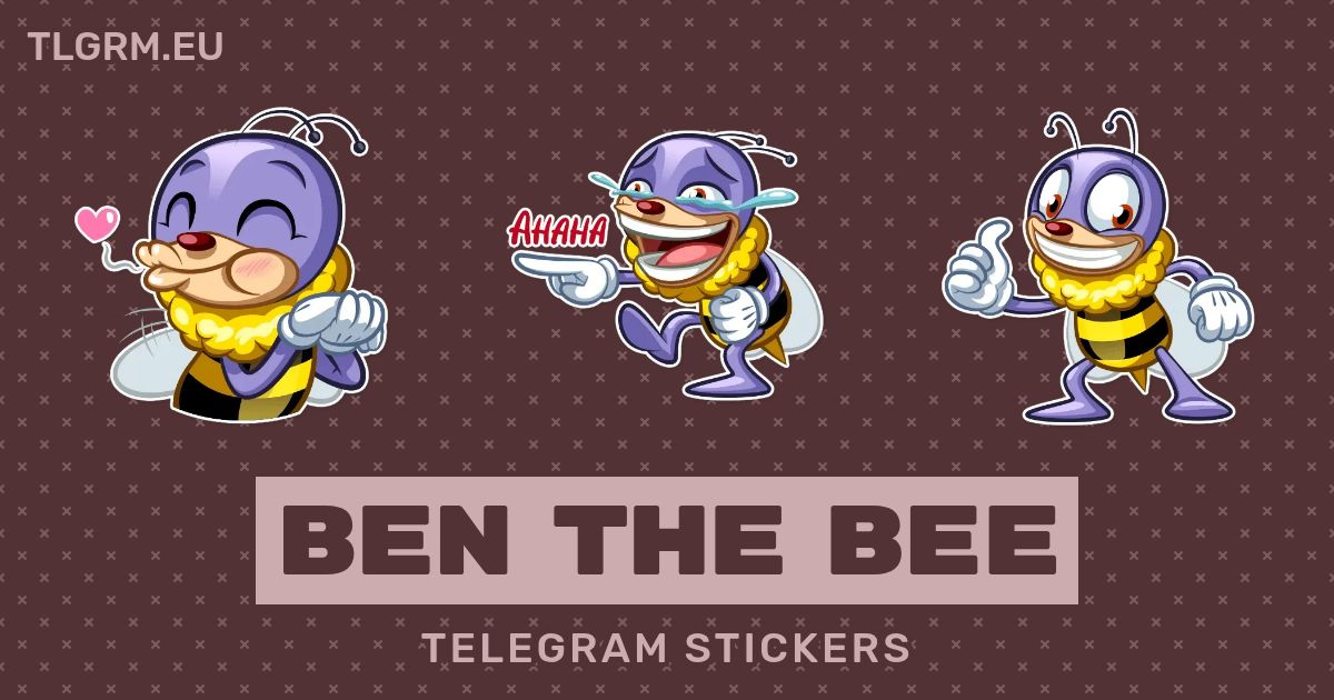“Ben The Bee” stickers set for Telegram