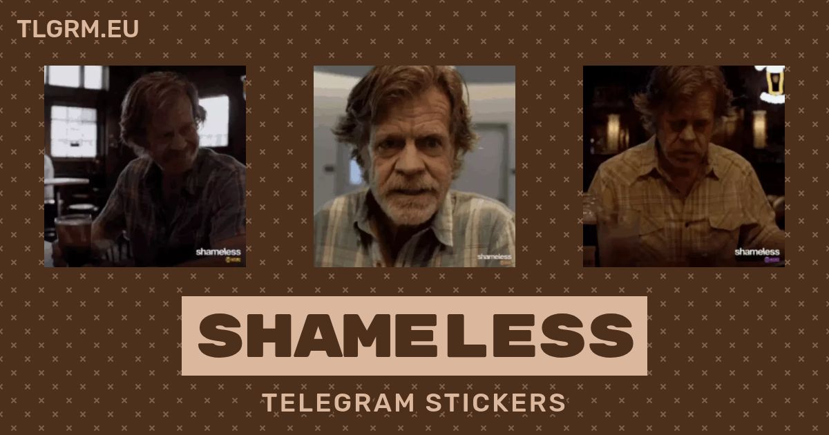 “Shameless” animated sticker set for Telegram