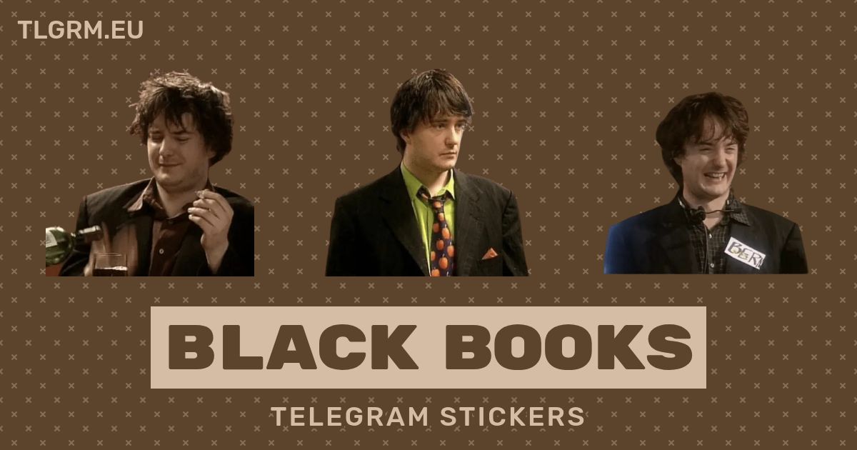 “Black Books” stickers set for Telegram