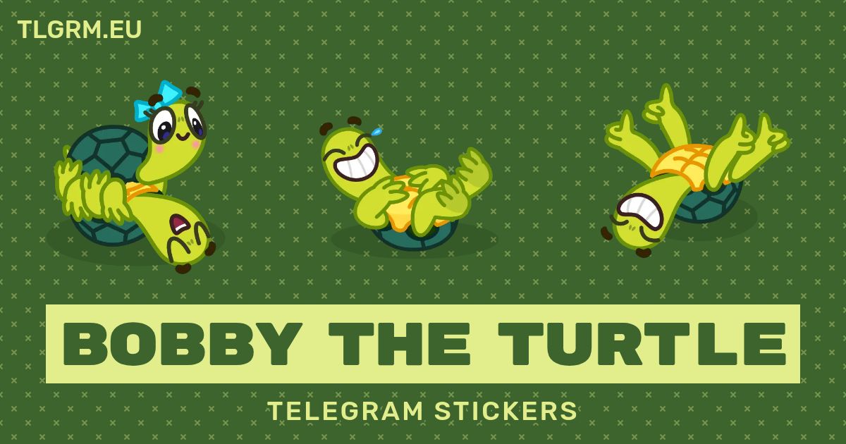 “Bobby The Turtle” animated sticker set for Telegram
