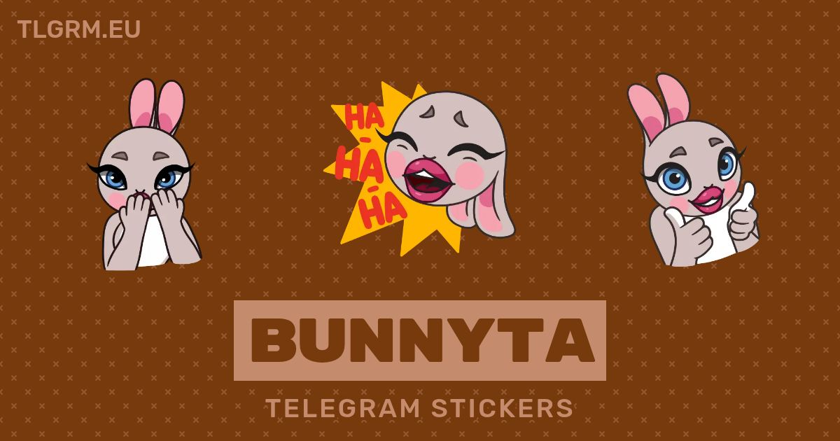 “Bunnyta” animated sticker set for Telegram