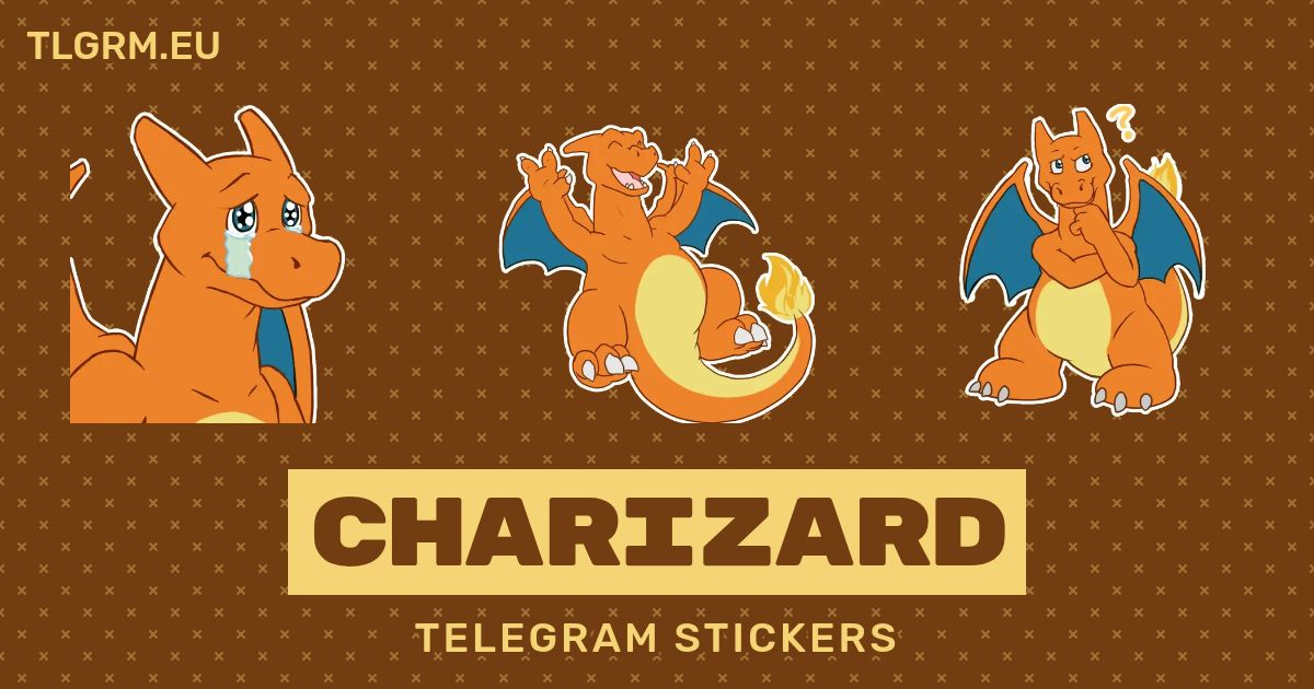 “Charizard” stickers set for Telegram