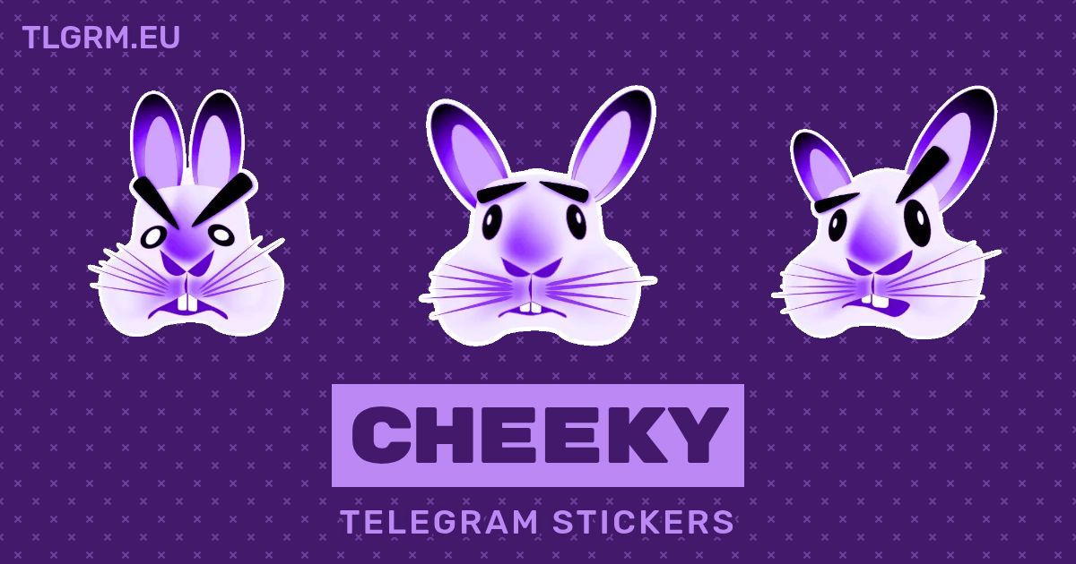 “Cheeky” stickers set for Telegram