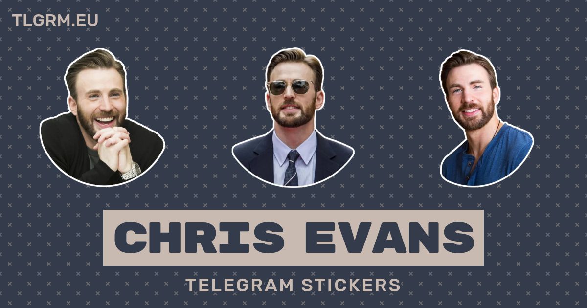 “Chris Evans” stickers set for Telegram