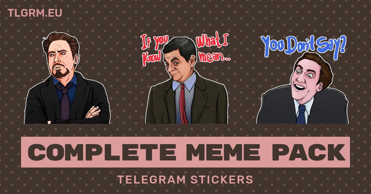 “Complete Meme Pack” stickers set for Telegram
