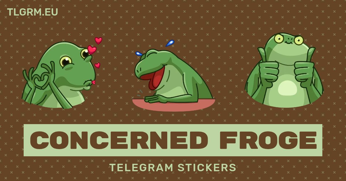 “Concerned Froge” animated sticker set for Telegram