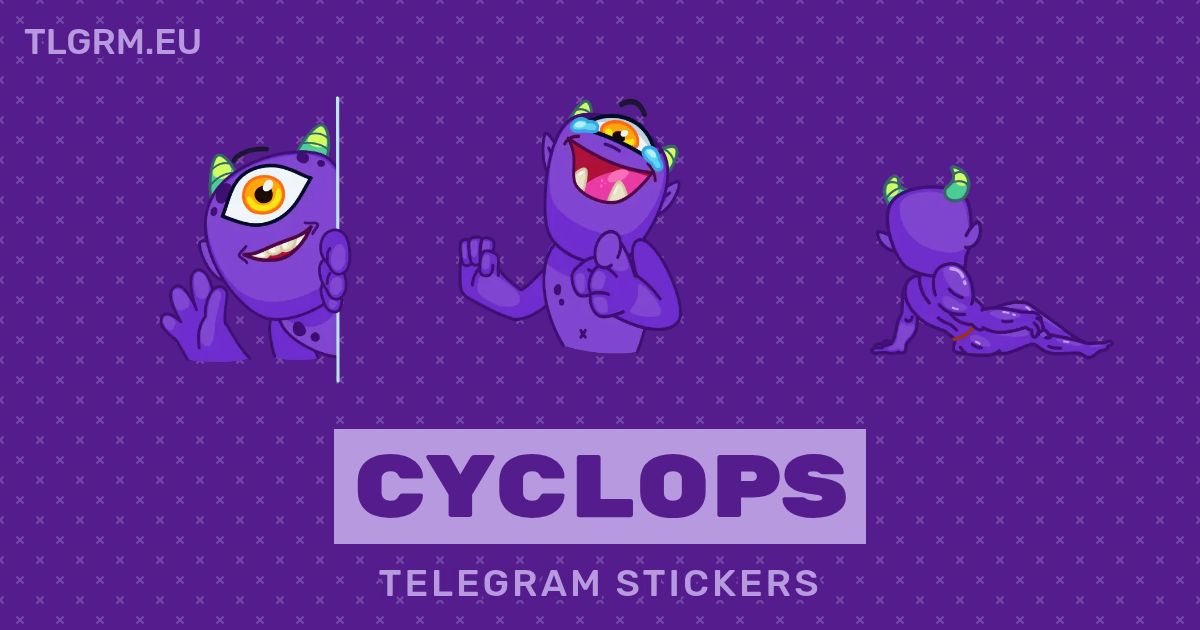 “Cyclops” animated sticker set for Telegram