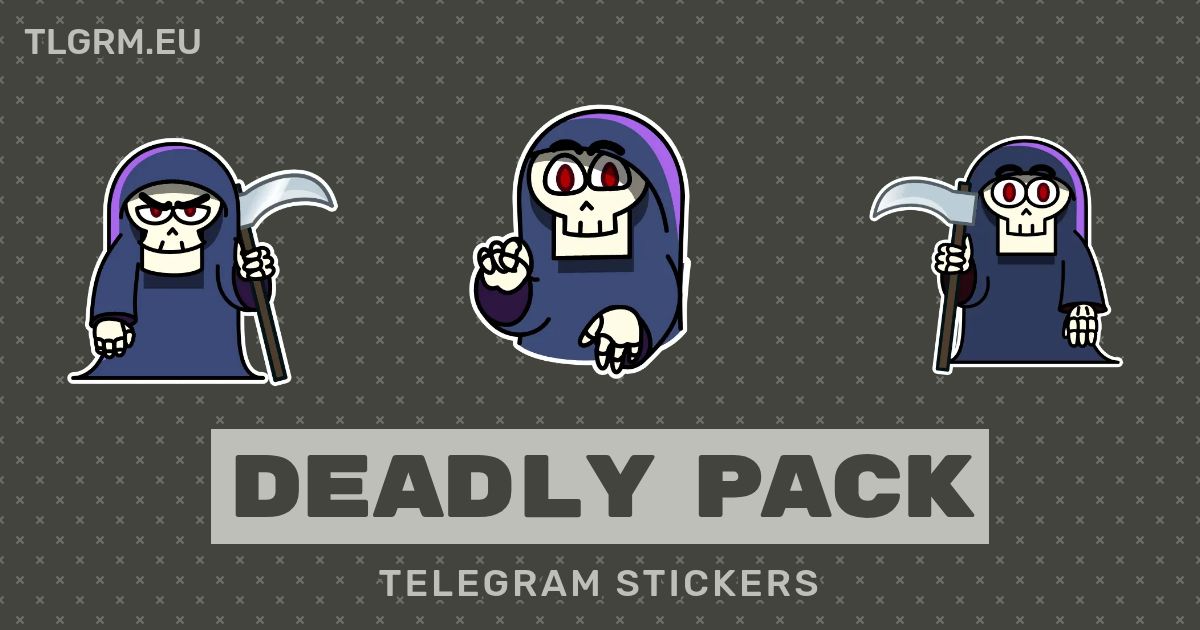 “Deadly Pack” animated sticker set for Telegram