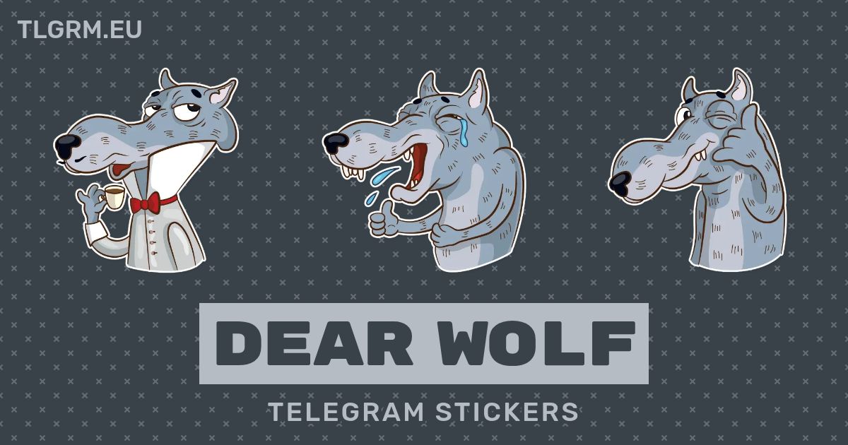 “Dear Wolf” stickers set for Telegram