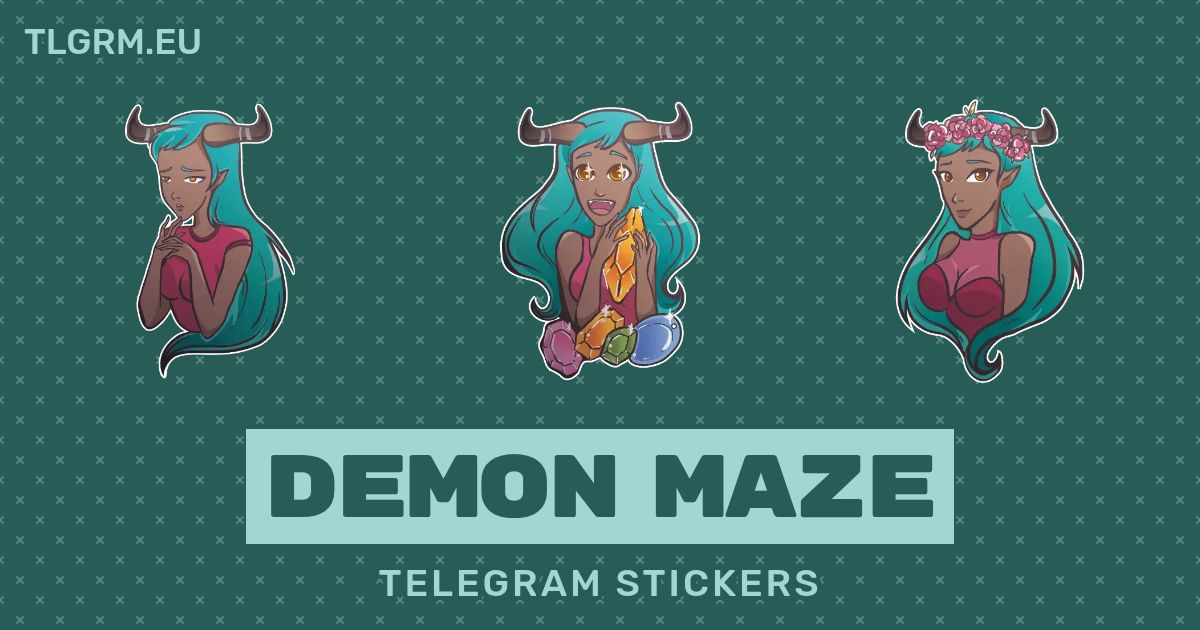 “Demon Maze” stickers set for Telegram