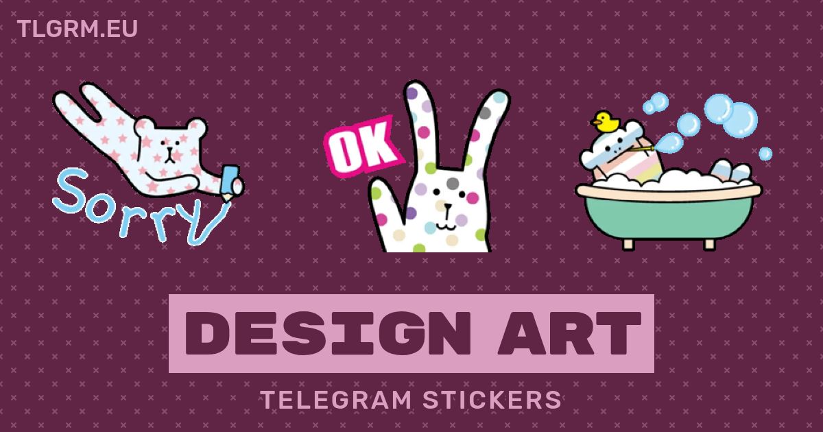 “Design Art” stickers set for Telegram
