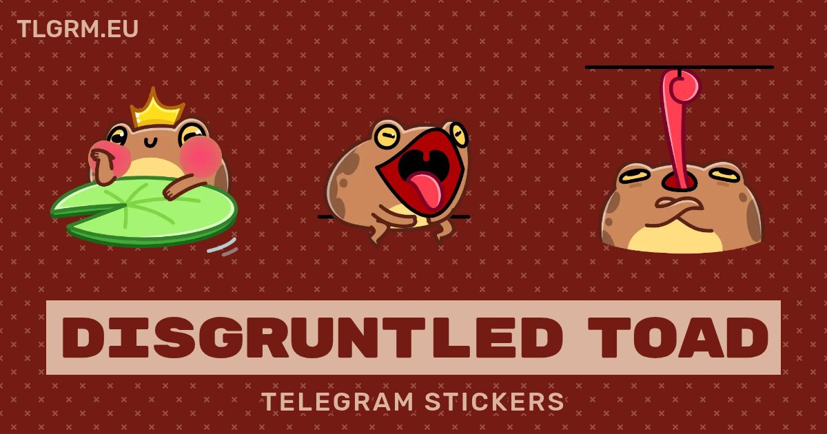 “Disgruntled Toad” animated sticker set for Telegram