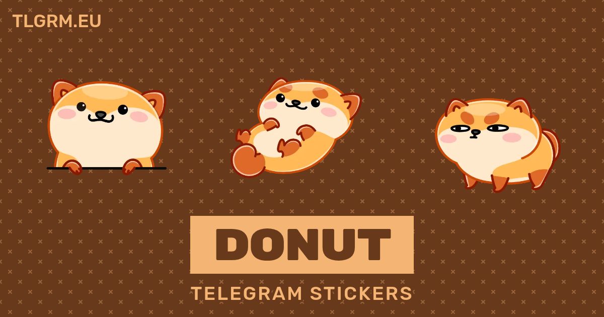 “Donut” animated sticker set for Telegram