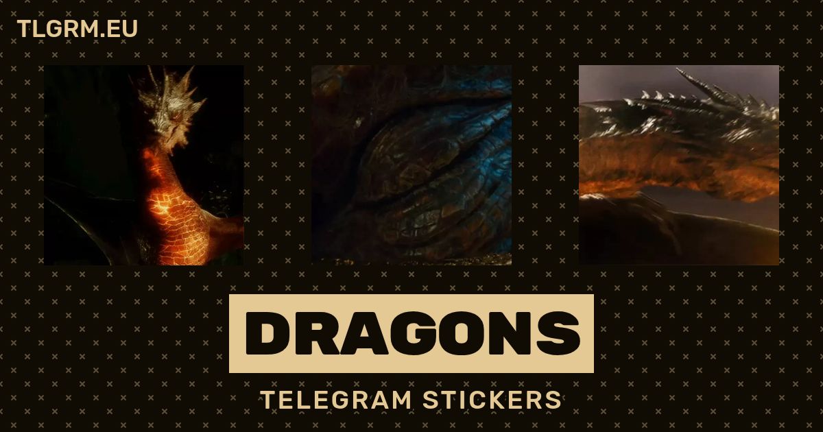 “Dragons” animated sticker set for Telegram