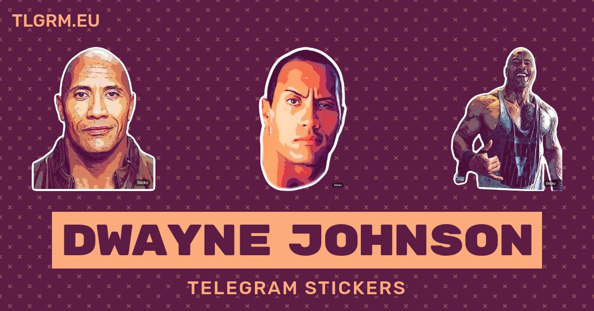 “Dwayne Johnson” stickers set for Telegram