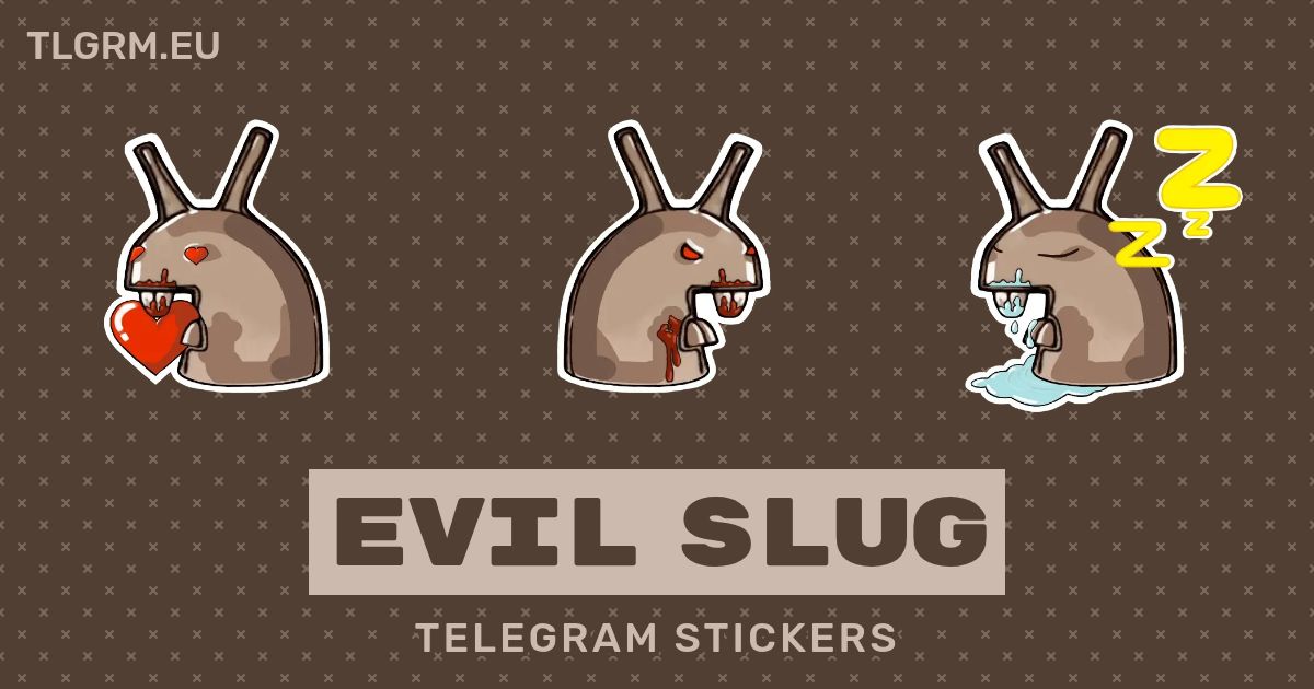 “Evil Slug” stickers set for Telegram