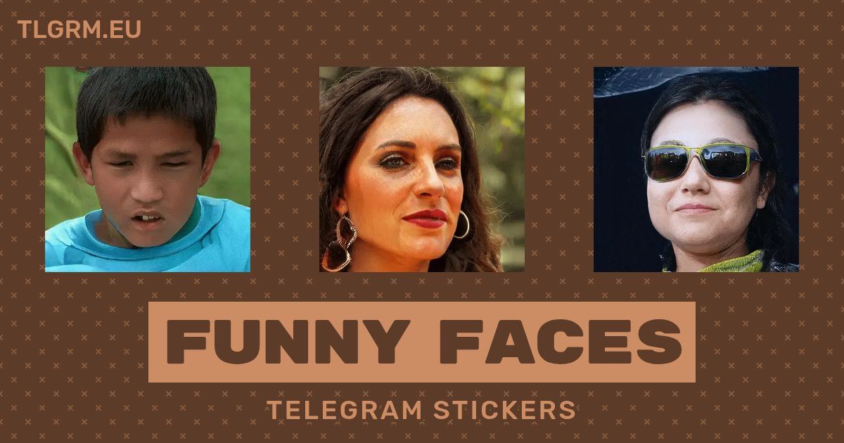 “Funny faces” stickers set for Telegram
