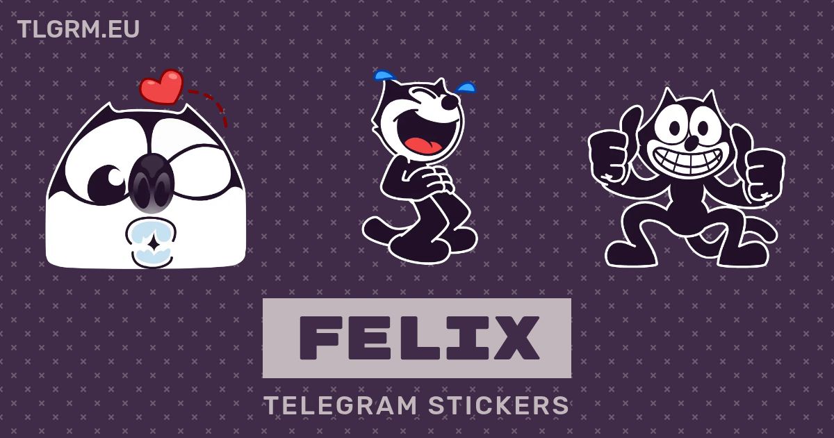 “Felix” animated sticker set for Telegram