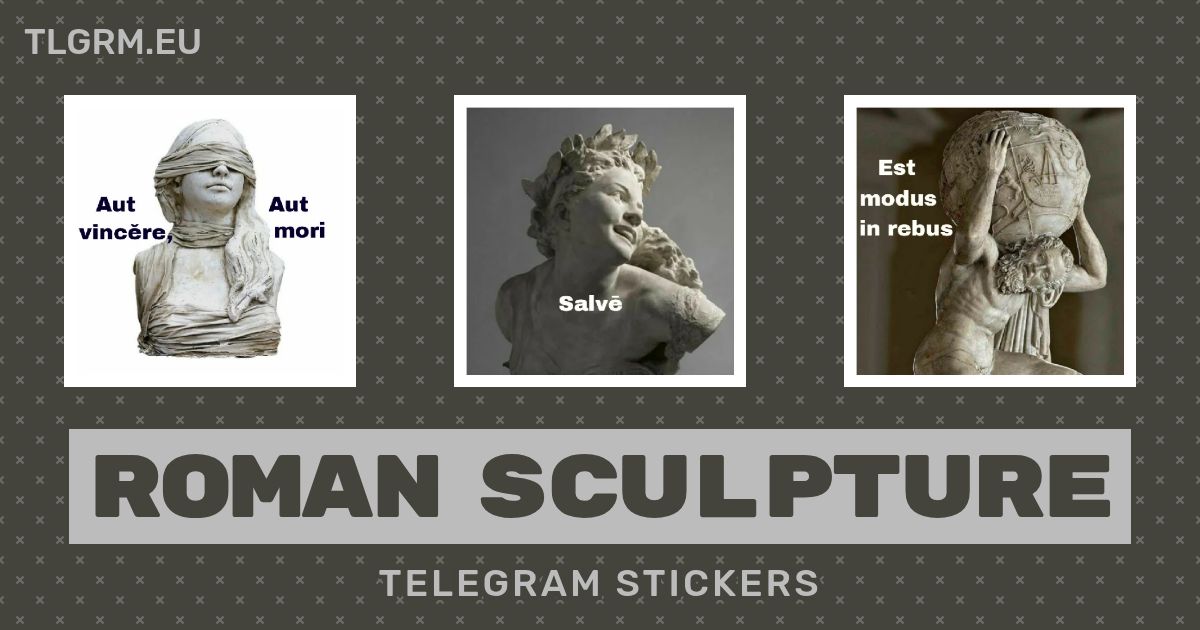 “Roman Sculpture” stickers set for Telegram