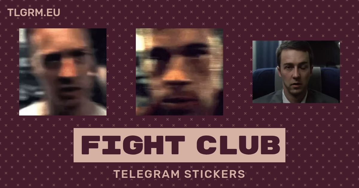 “Fight club” animated sticker set for Telegram