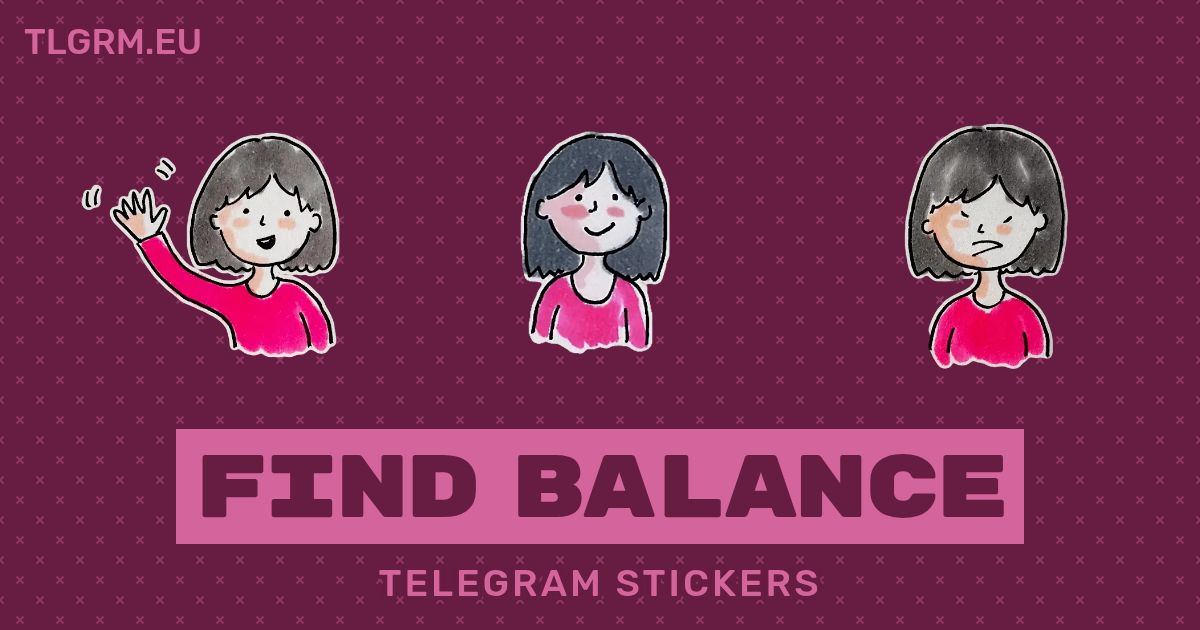 “Find Balance” stickers set for Telegram