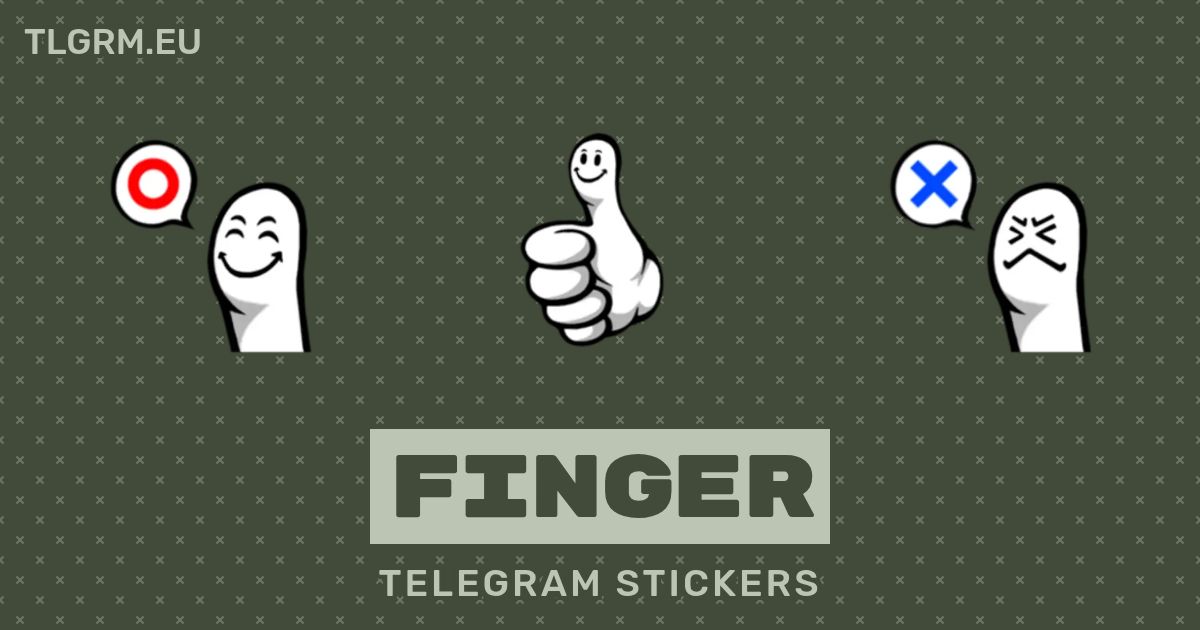 “Finger” stickers set for Telegram
