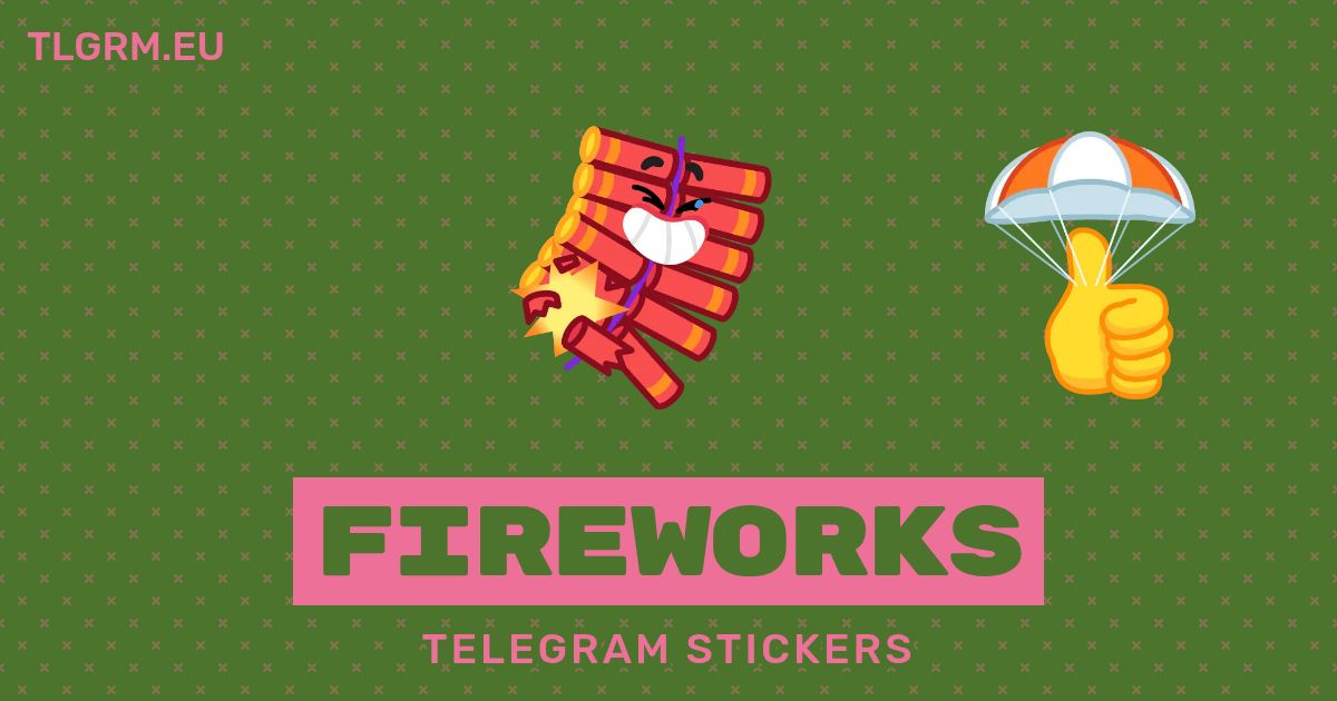 “Fireworks” animated sticker set for Telegram