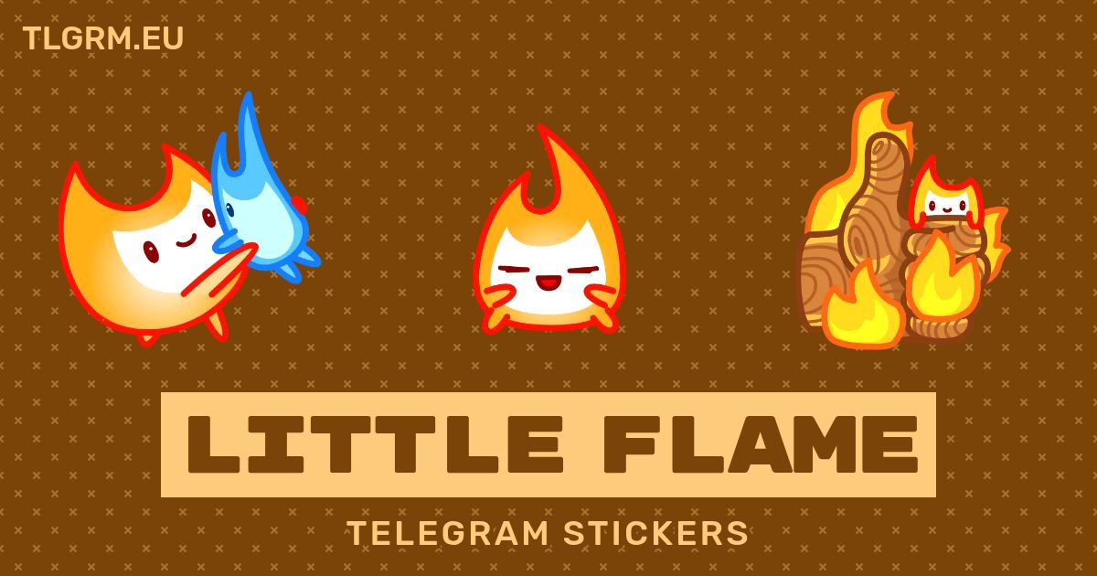 “Little Flame” animated sticker set for Telegram