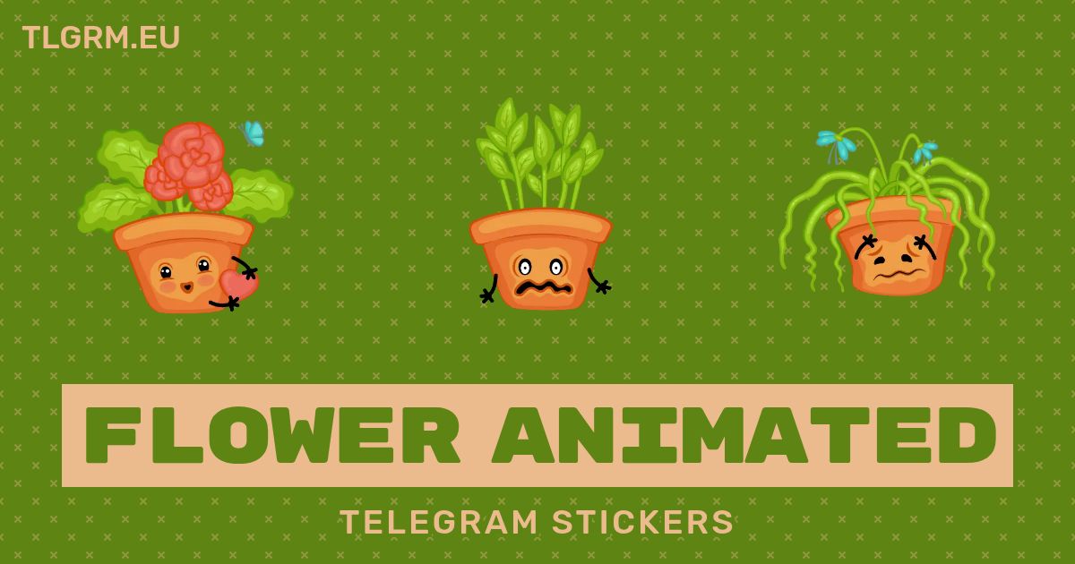 “Flower Animated” animated sticker set for Telegram