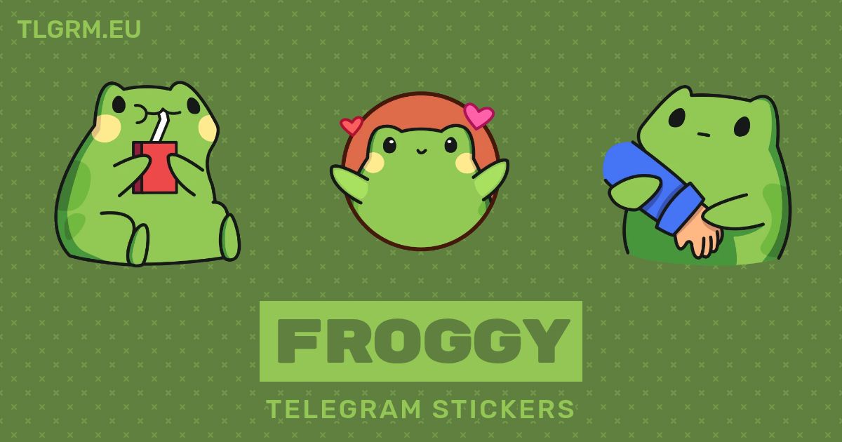 “Froggy” animated sticker set for Telegram