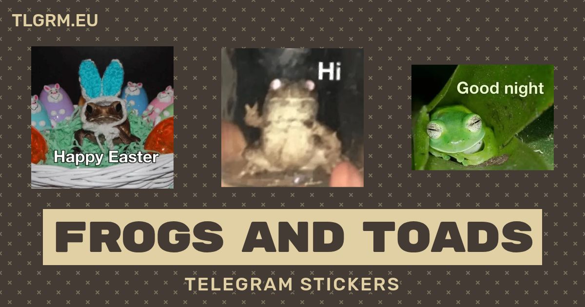 “Frogs and Toads” stickers set for Telegram